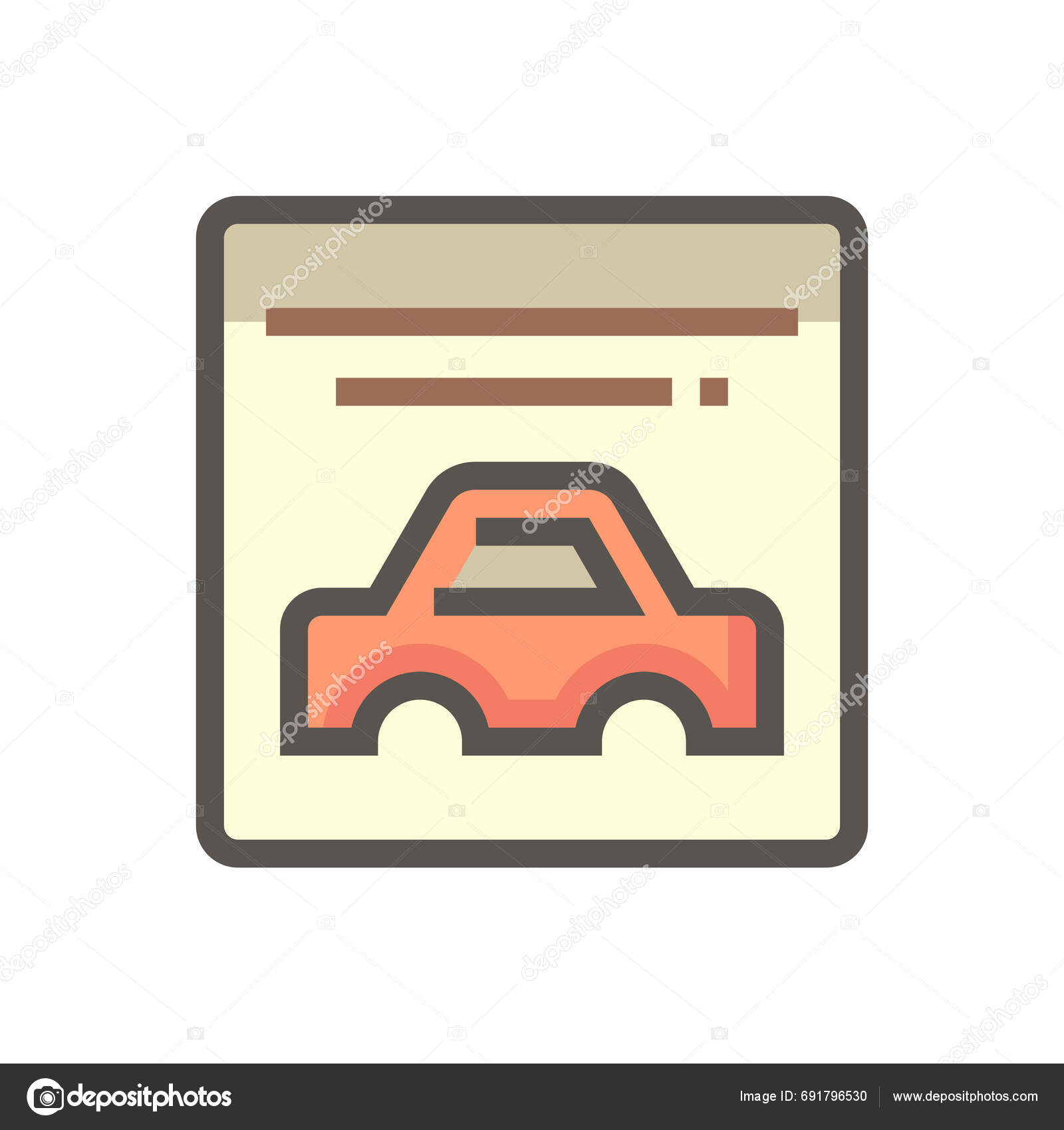 Automotive Paint Vector Icon May Called Dip Coating Ecoat Coating Stock ...