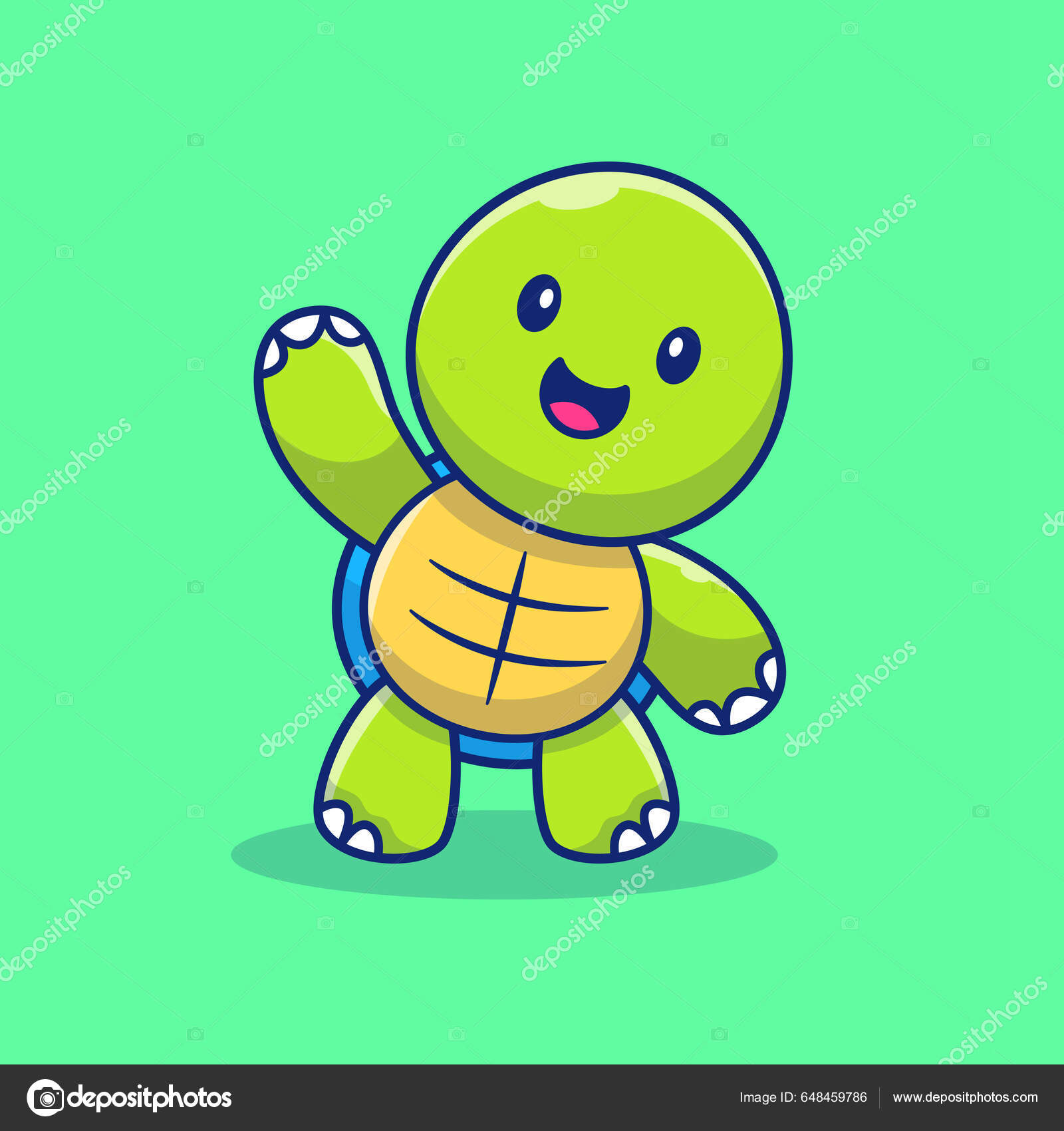 Waving Animal Cartoon