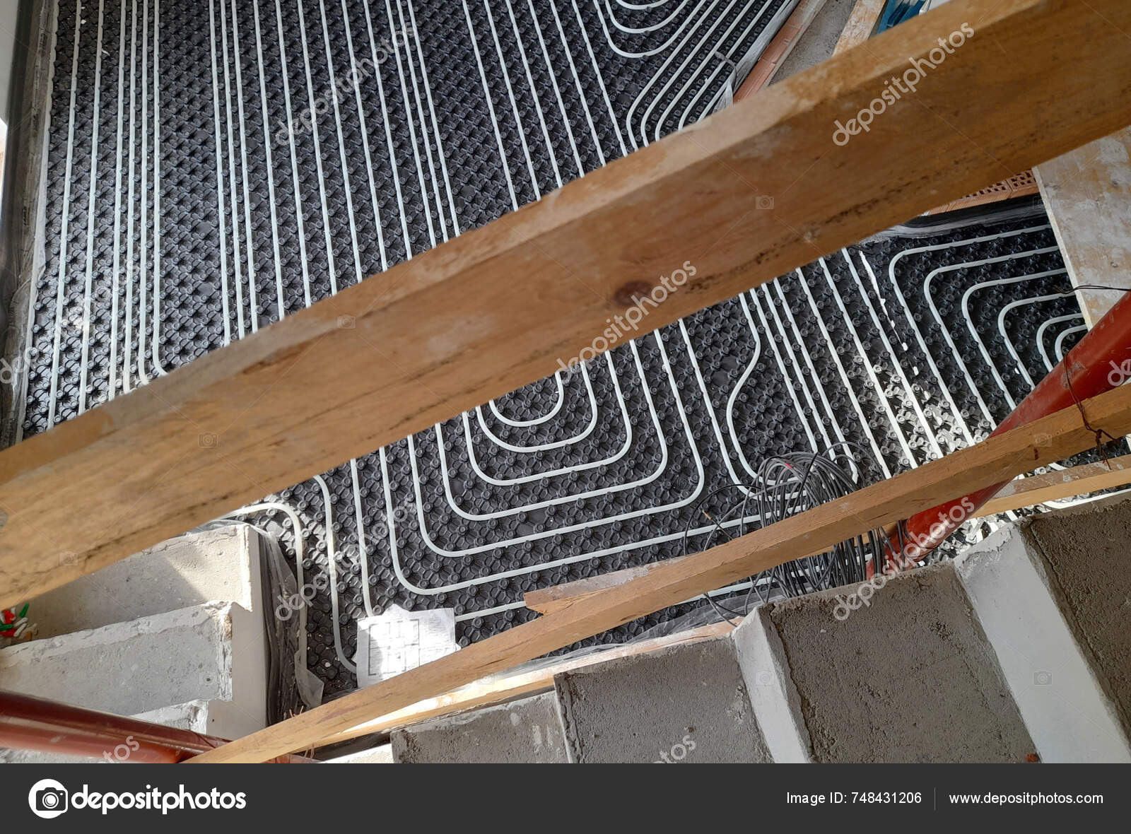 Radiant Floor Heating Cooling System — Stock Photo © AlfonsVen #748431206