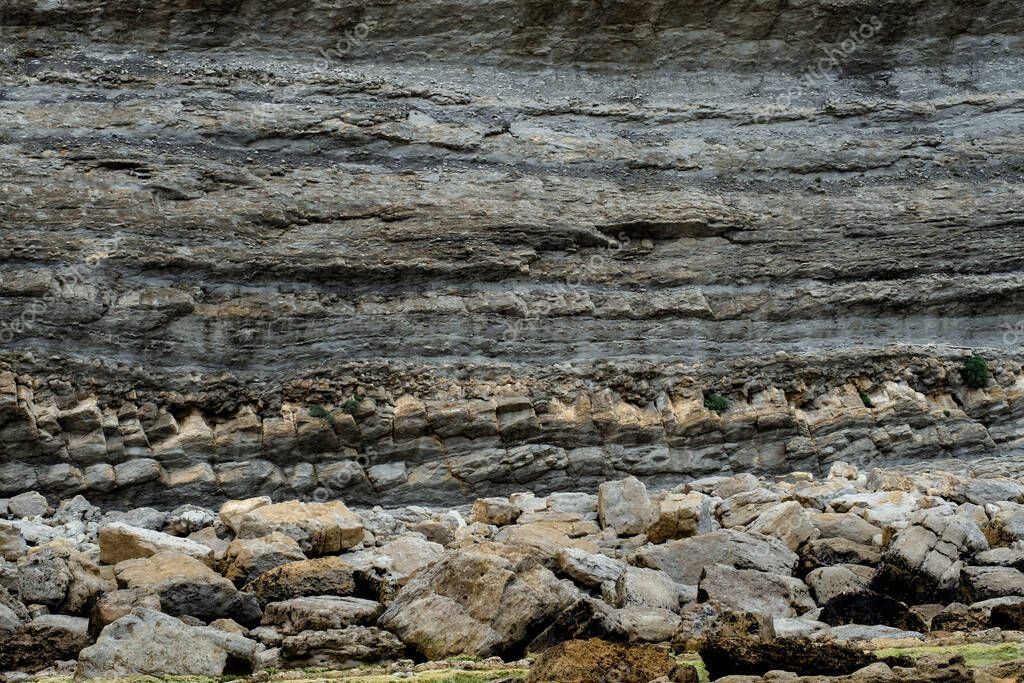 Estratificación rítmica de rocas sedimentarias depositadas en capas ...