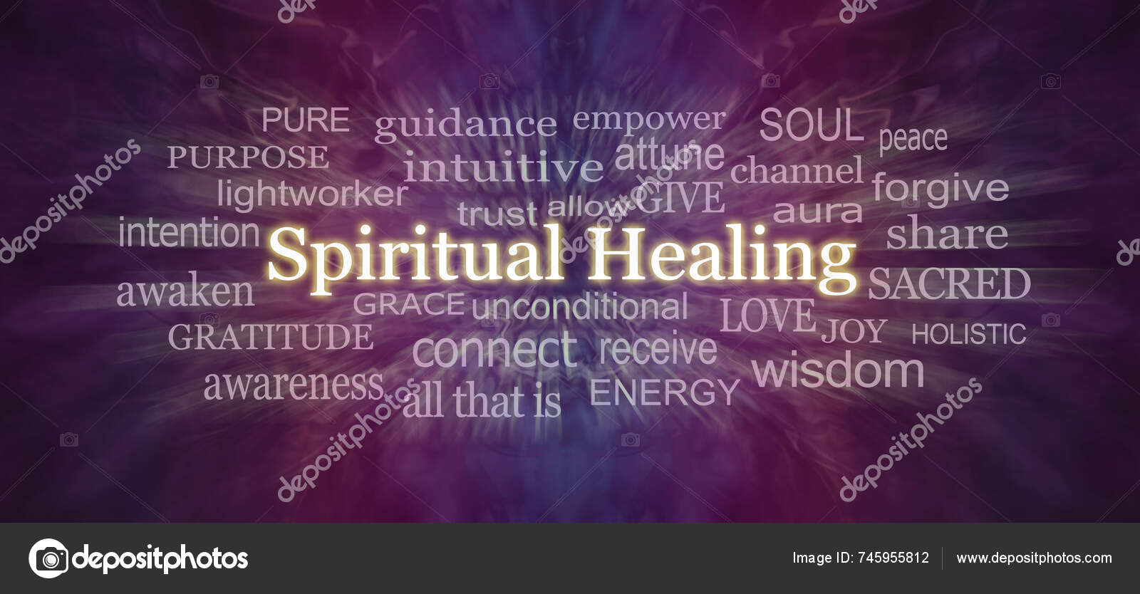 Higher Self Healing Word Cloud Female Cupped Hands Higher Self — Stock ...