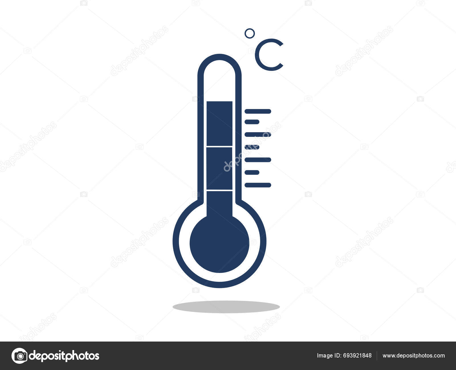 Thermometer Icon Weather Meter Vector Illustration Stock Vector by ...