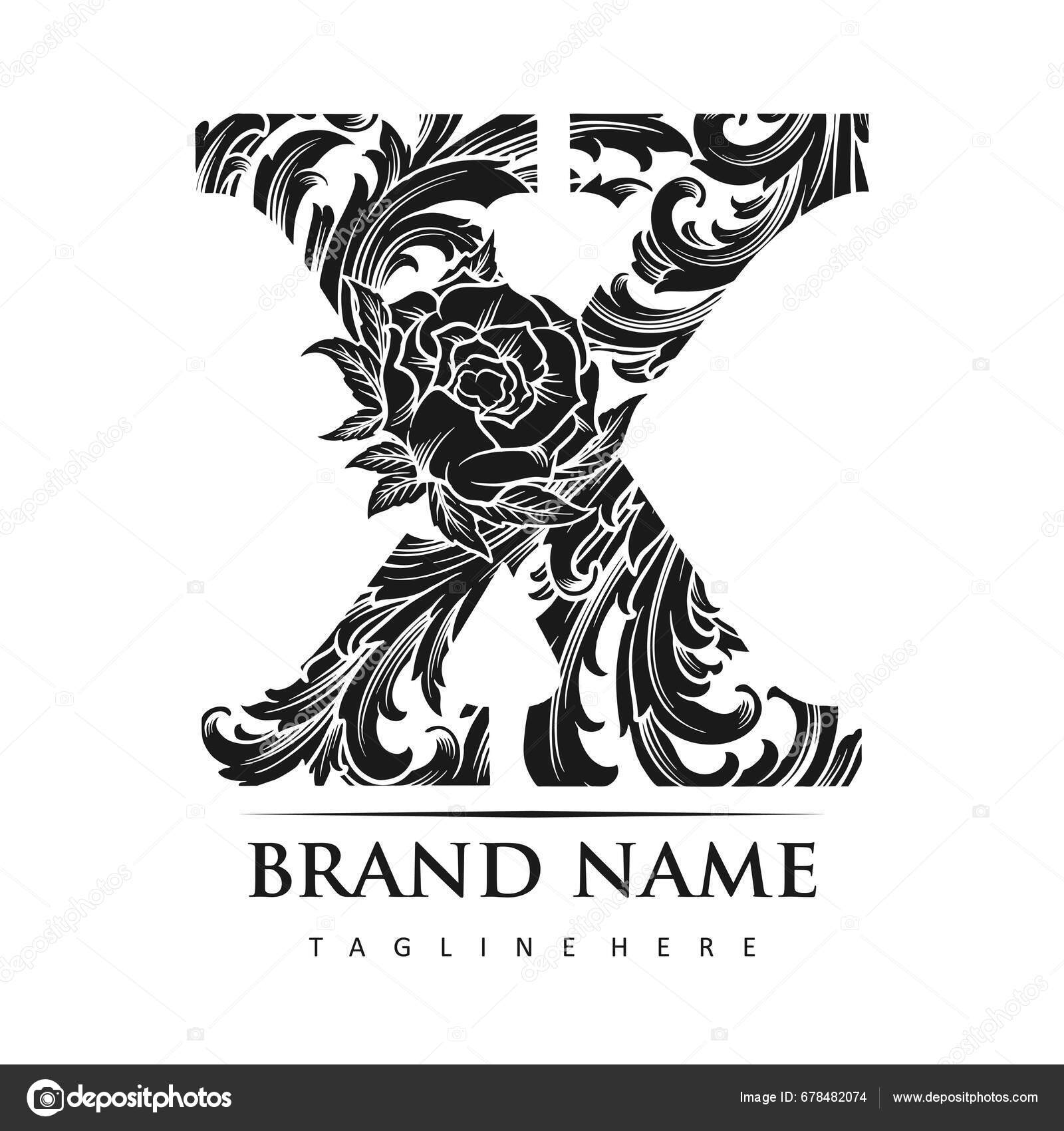 Vintage Charm Classic Monogram Logo Outline Vector Illustrations Your ...