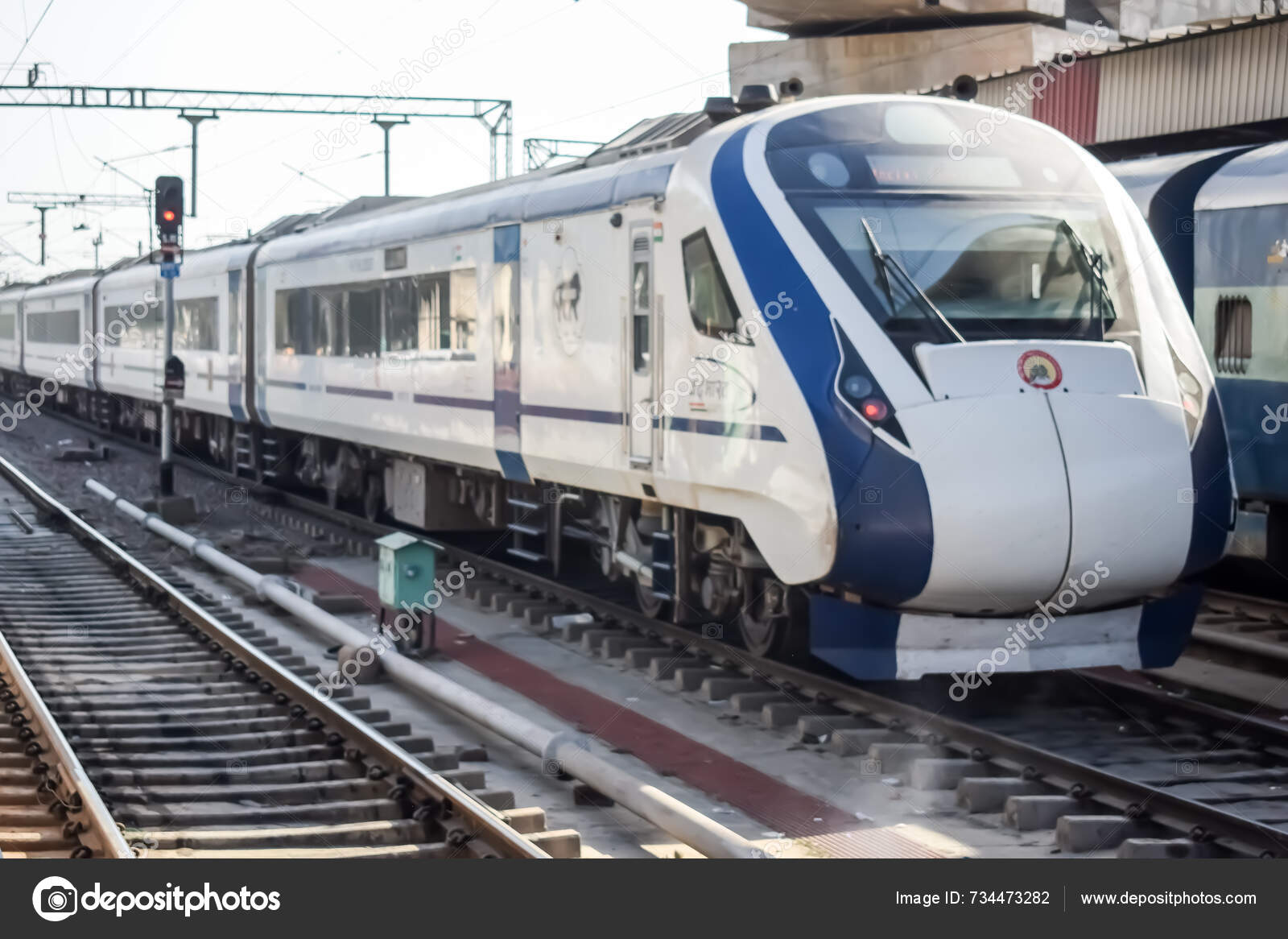Delhi India Junio 2024 Vande Bharat Express Tren Que Desde — Foto ...