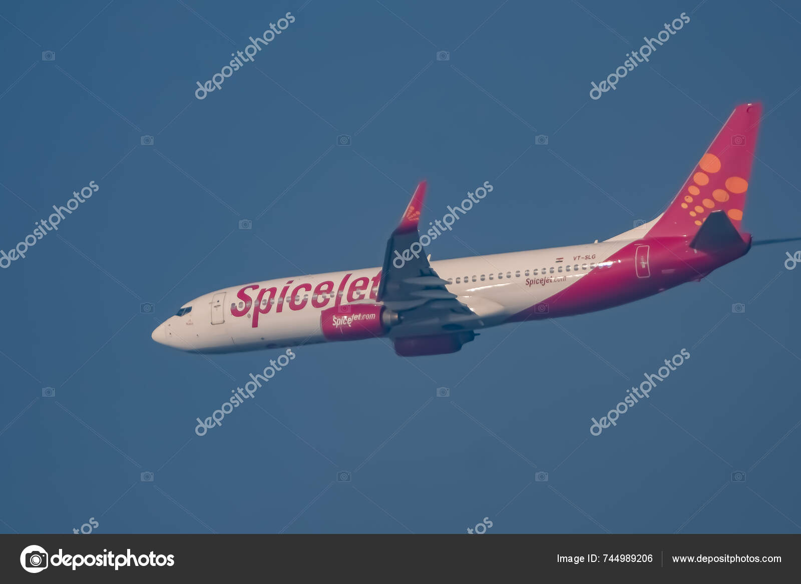 New Delhi India June 2024 Spicejet Airbus A320 Take Indra — Stock ...