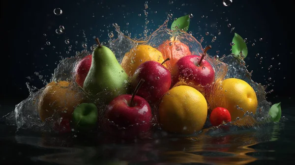 Fruits with splash Stock Photos, Royalty Free Fruits with splash Images ...