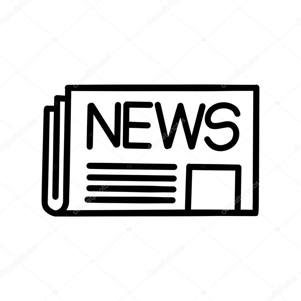 Newsletter icono de vector de línea. Esquema de correo electrónico ...