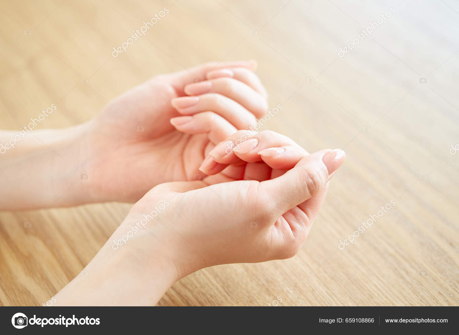 Woman's Hand Checking Condition Her Nails — Stock Photo © marucco ...
