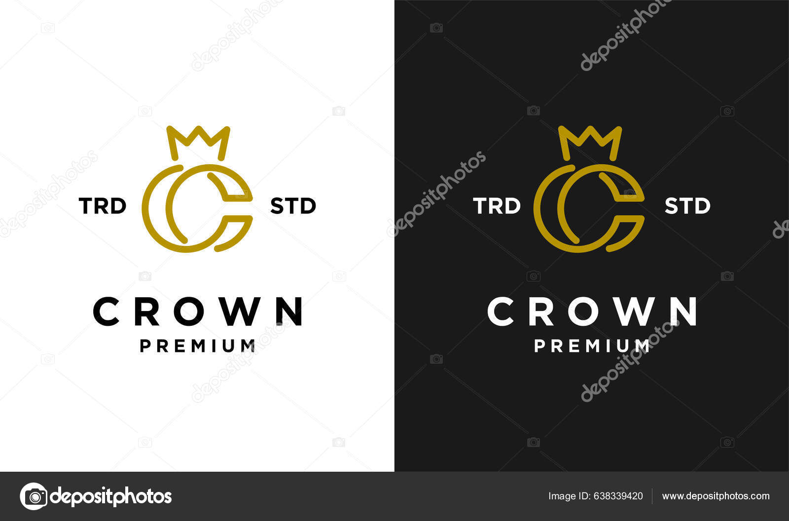 Crown Letter Logo Icon Design Template Modern Vector de stock por ...