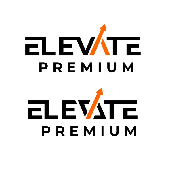 Elevate Text Logo Icon Vector Illustration Design Isolated Black ...
