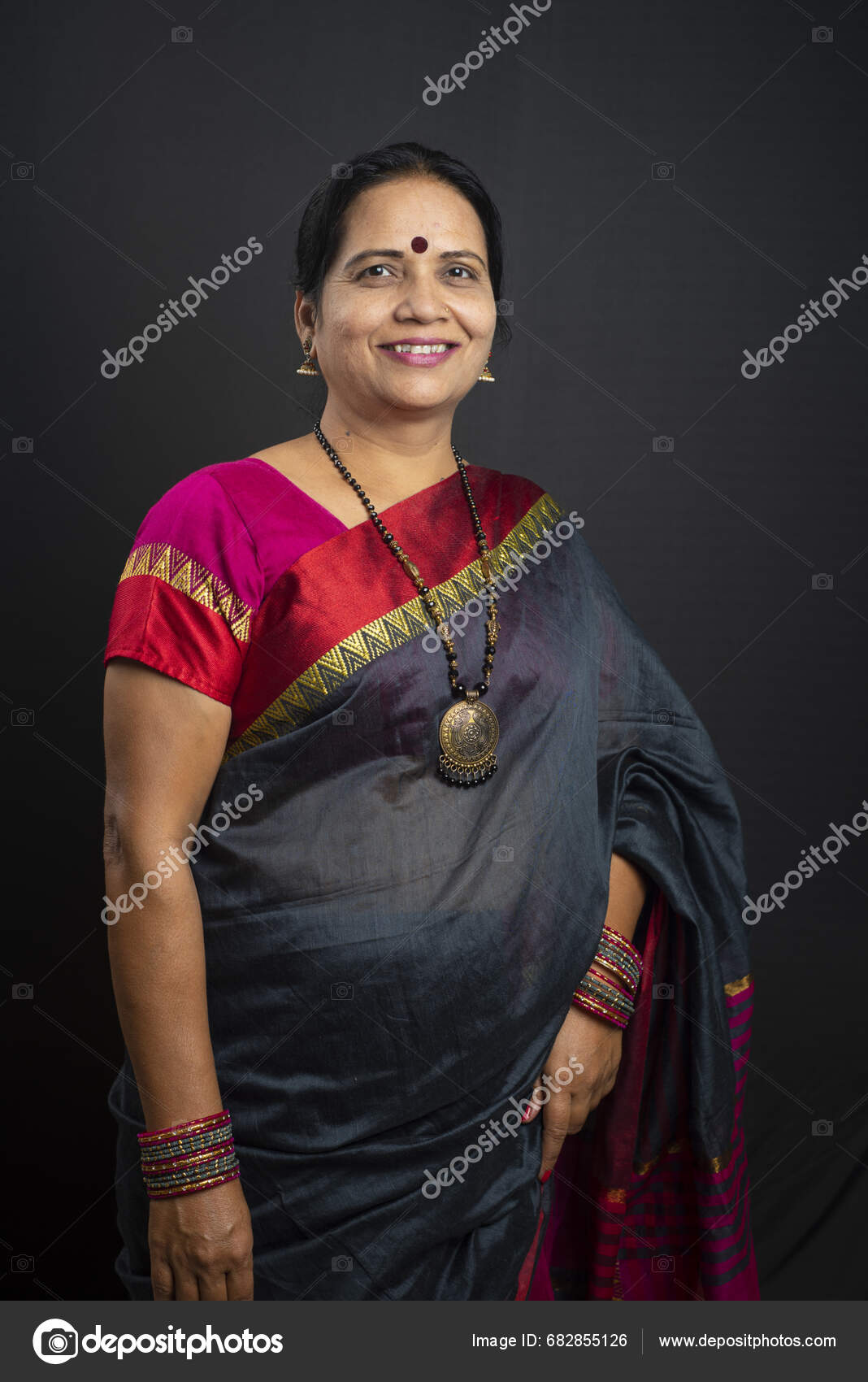 Portrait Happy Indian Woman Saree — Stock Photo © CRSPHOTOS #682855126 Portrait Happy Indian Woman Saree — Stock Photo © CRSPHOTOS #682855126