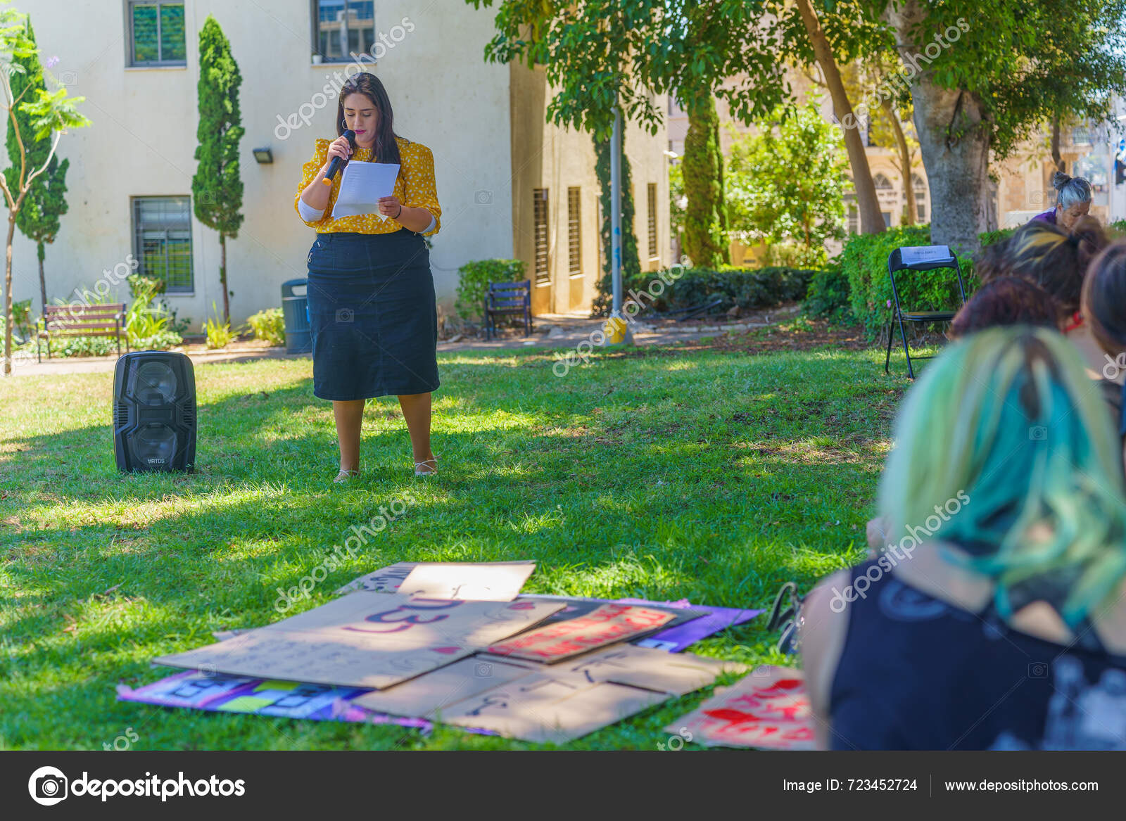 Haifa Israel May 2024 Lea Sheinbaum Speaks Crowd Slut Walk — Foto ...