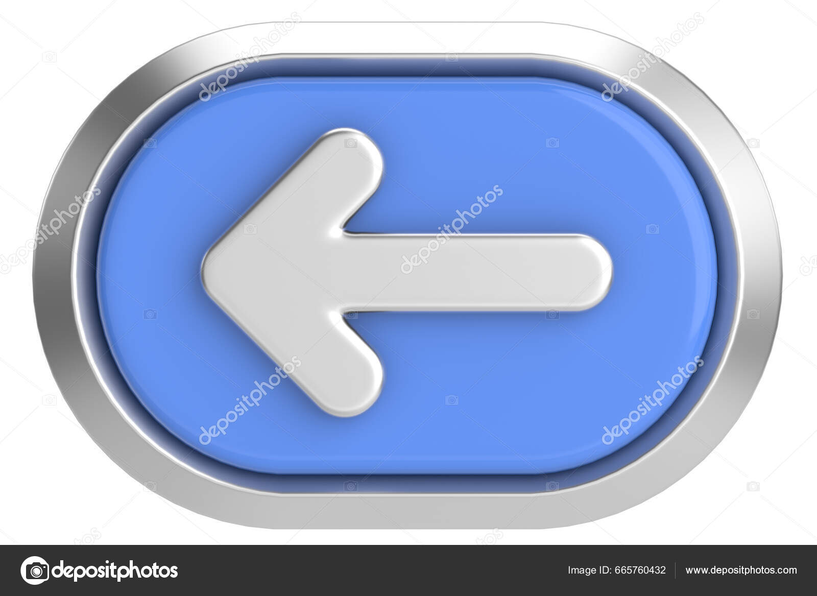 Back Button Icon Blue