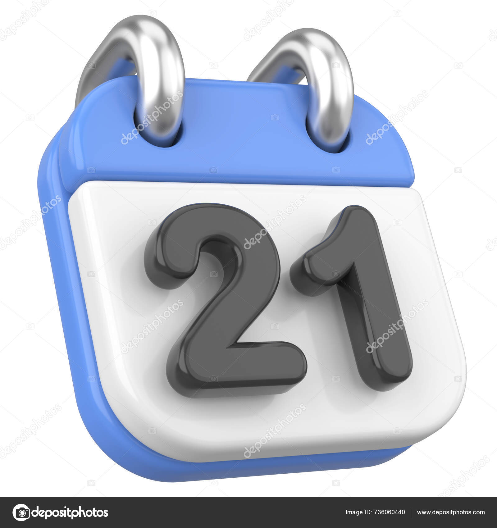 Calendar Day Twenty First Day Month Illustration — Stock Photo ...