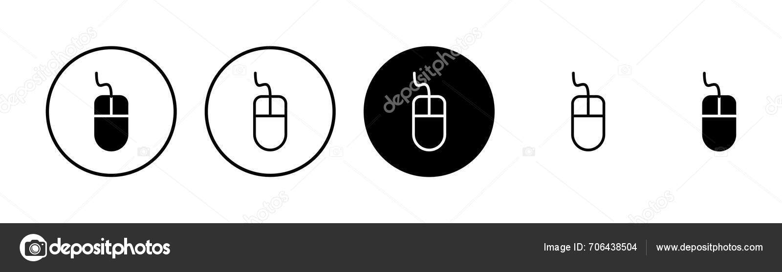 Image vectorielle Vecteur D'icône Souris D'ordinateur Isolé Sur Fond ...