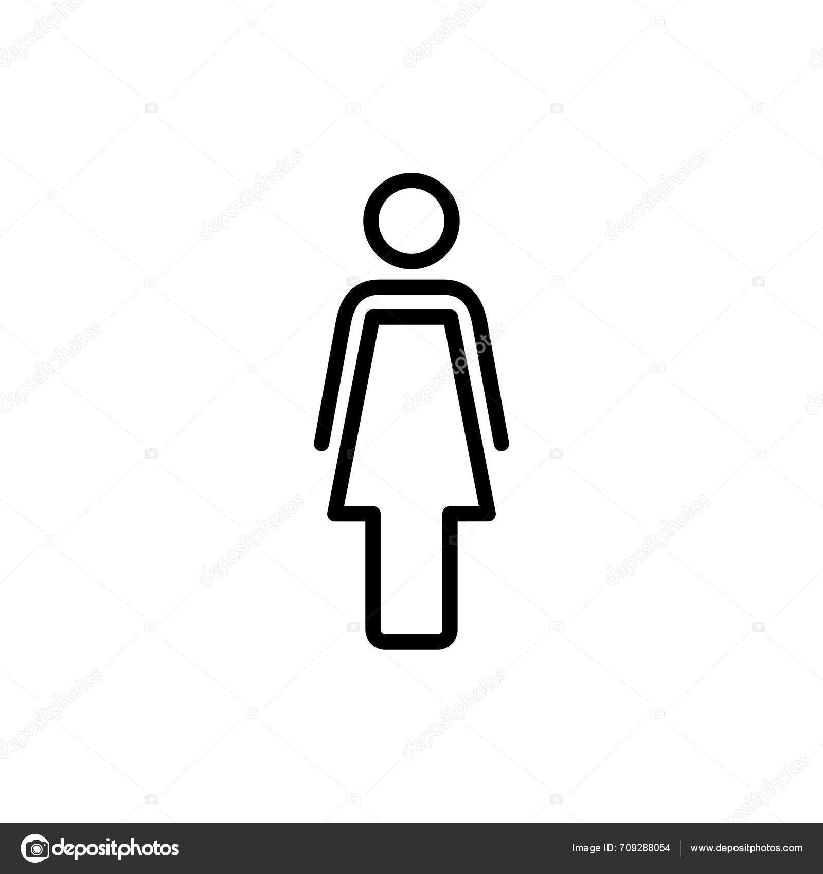 Female Icon Vector Isolated White Background Woman Icon Vector Stock ...
