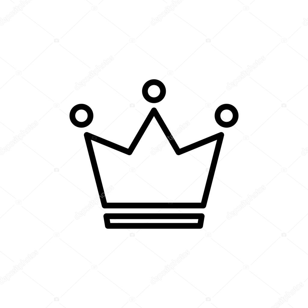 Corona Icono Vector Aislado Sobre Fondo Blanco Símbolo Corona Corona ...