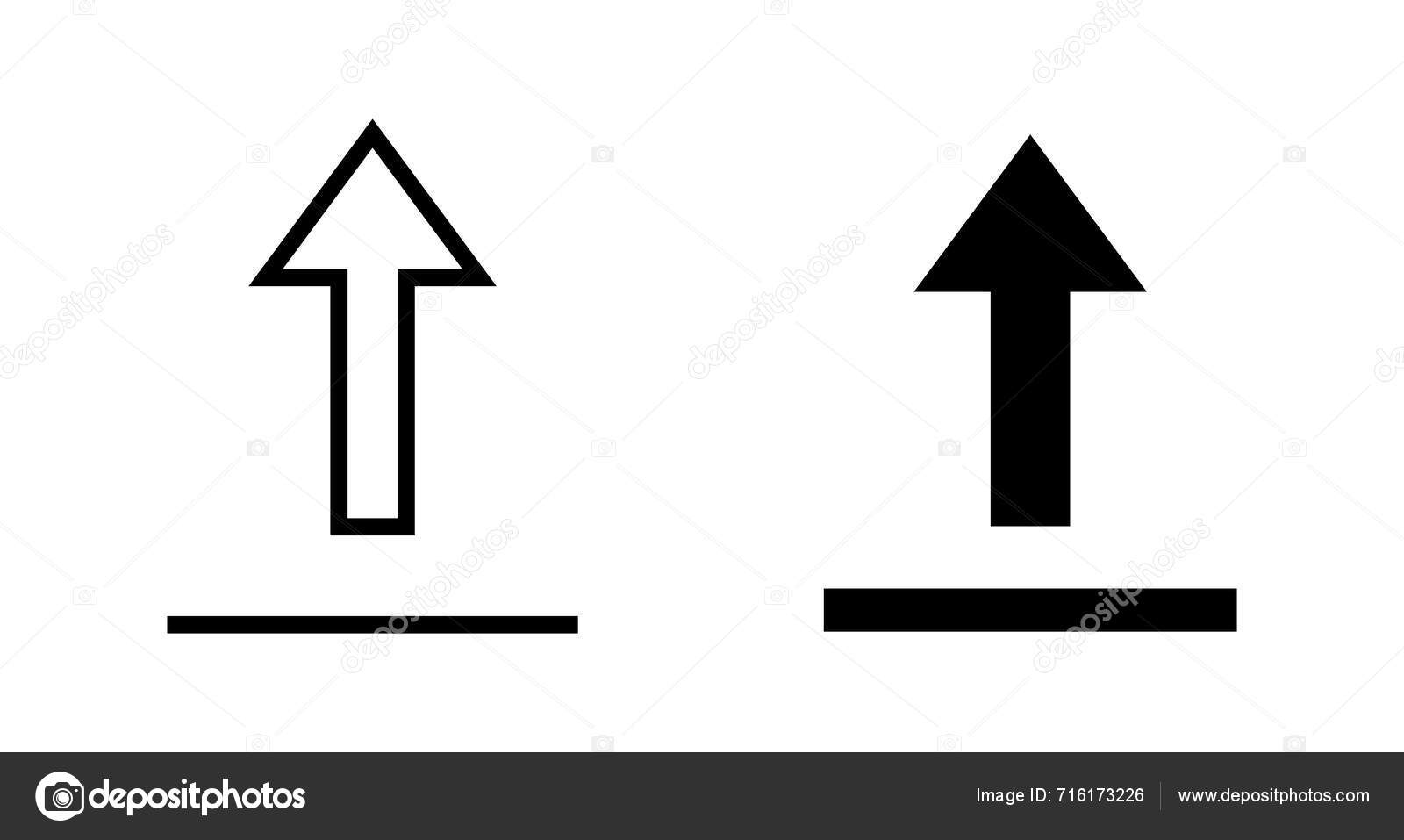 Subir Vector Icono Aislado Sobre Fondo Blanco Subir Icono Signo Vector ...