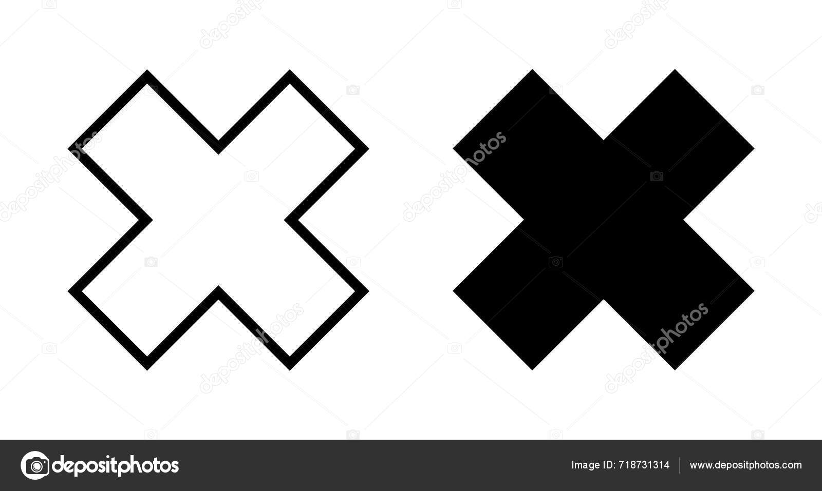 Cerrar Vector Icono Aislado Sobre Fondo Blanco Borrar Icono Quitar ...