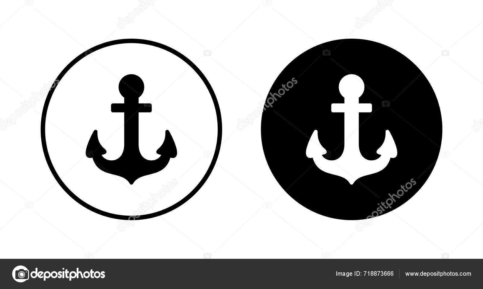 Image vectorielle Ancre Icône Vecteur Isolé Sur Fond Blanc Ancre ...