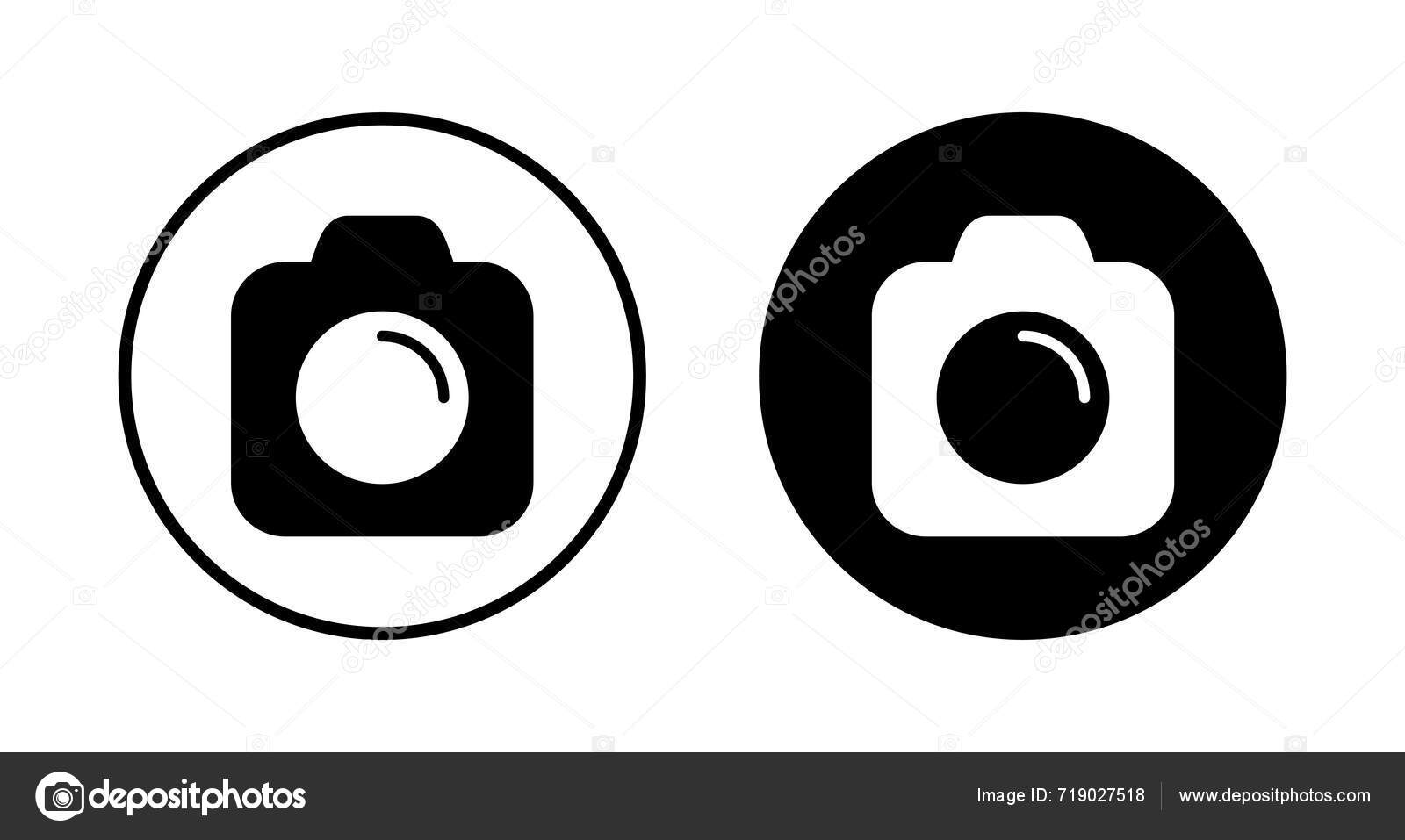 Vektor Ikon Kamera Terisolasi Pada Latar Belakang Putih Simbol Kamera ...