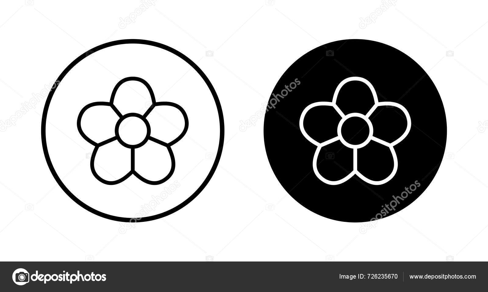 Flower Icon Vector Isolated White Background Flower Vector Flower ...