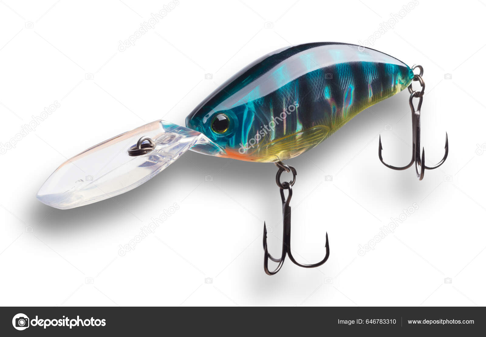 Shadow Auartering View Yellow Blue Fishing Lure Orange Highlight ...