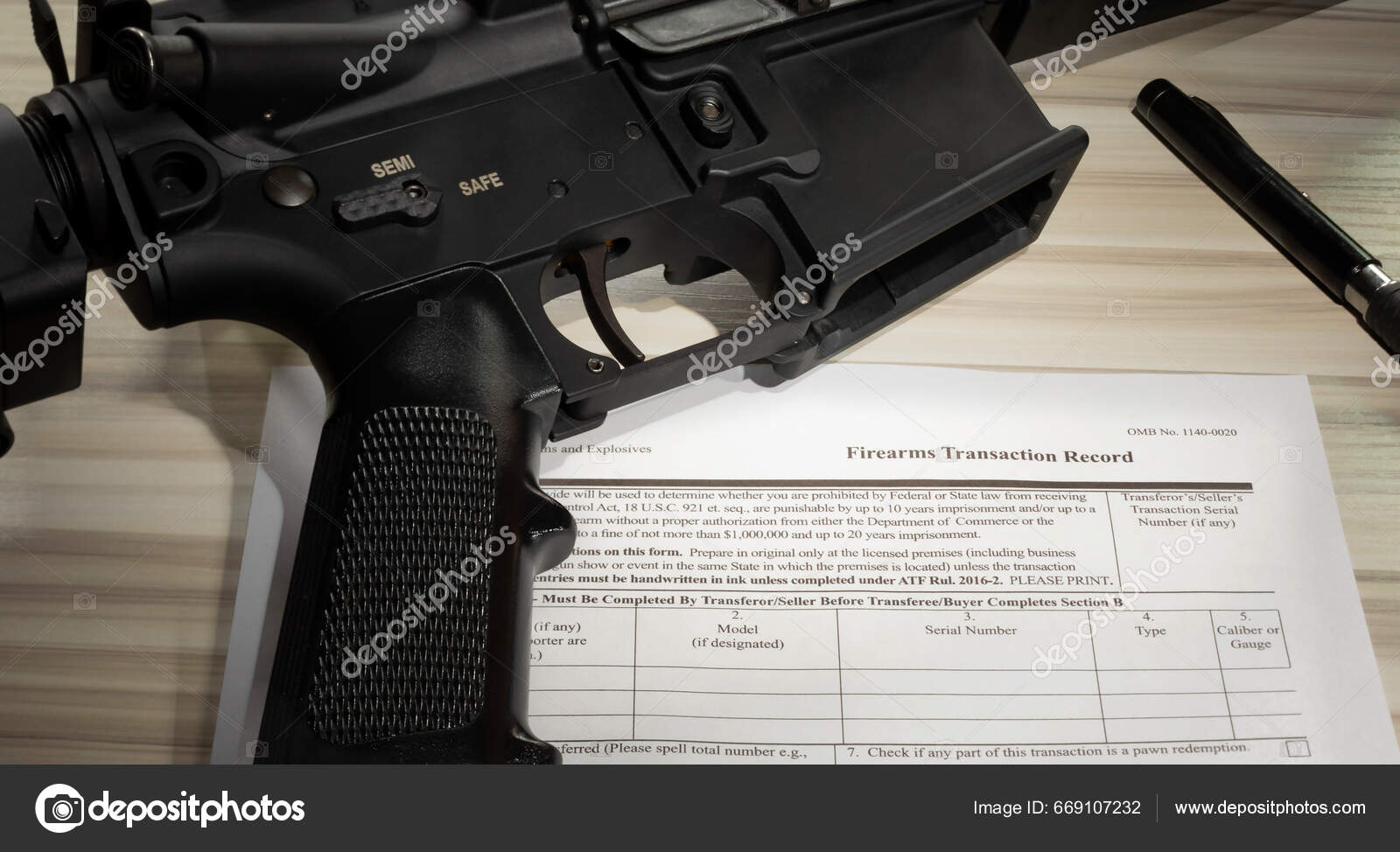 Public Domain Background Check Form Assault Rifle — Stock Photo © gsagi ...