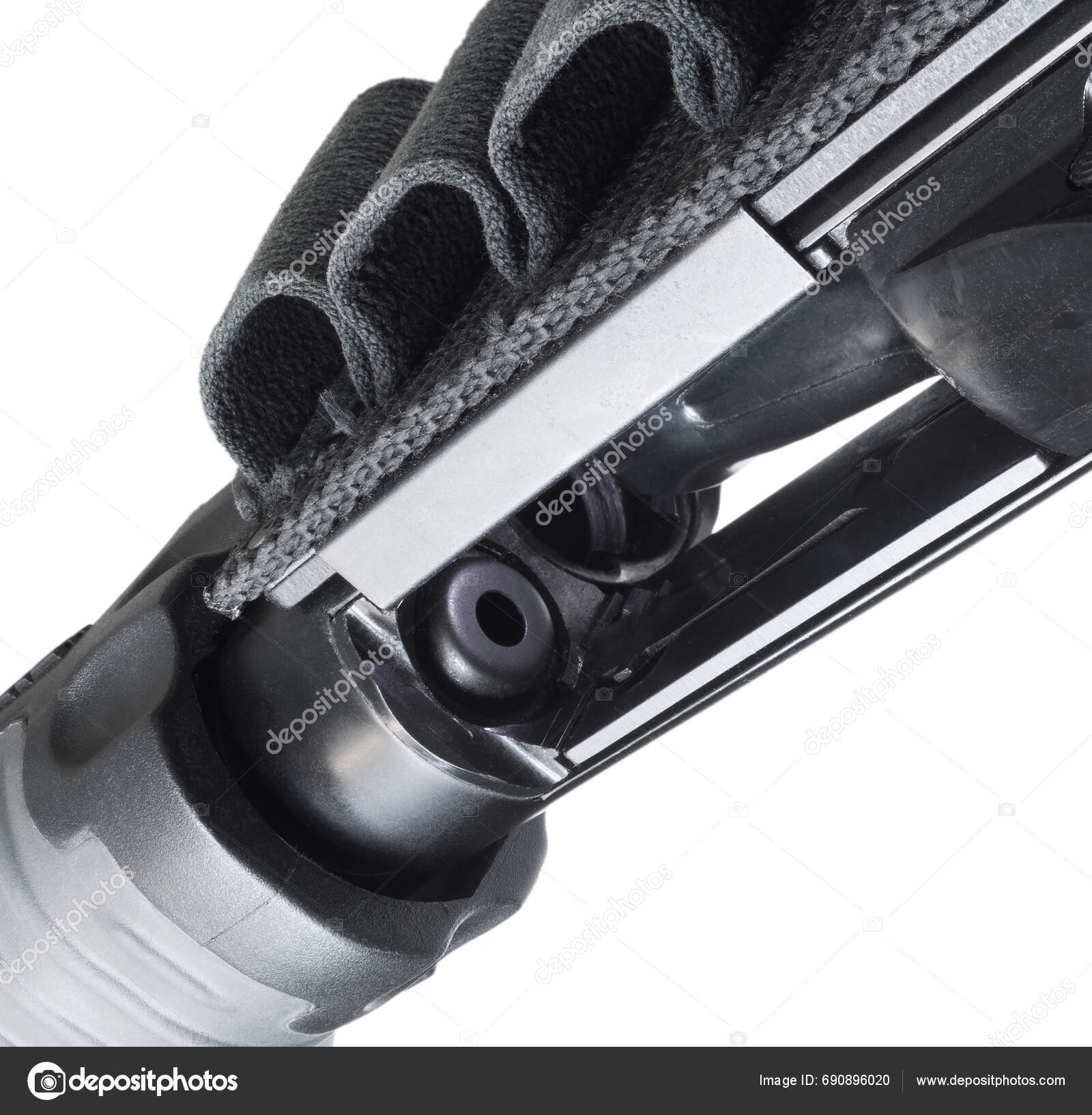 Self Defense Shotgun Has Been Made Safe Empty Chamber Showing — Stock ...