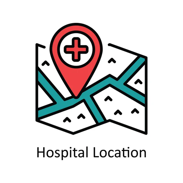 Hospital location icon Imagens de Stock de Arte Vetorial | Depositphotos