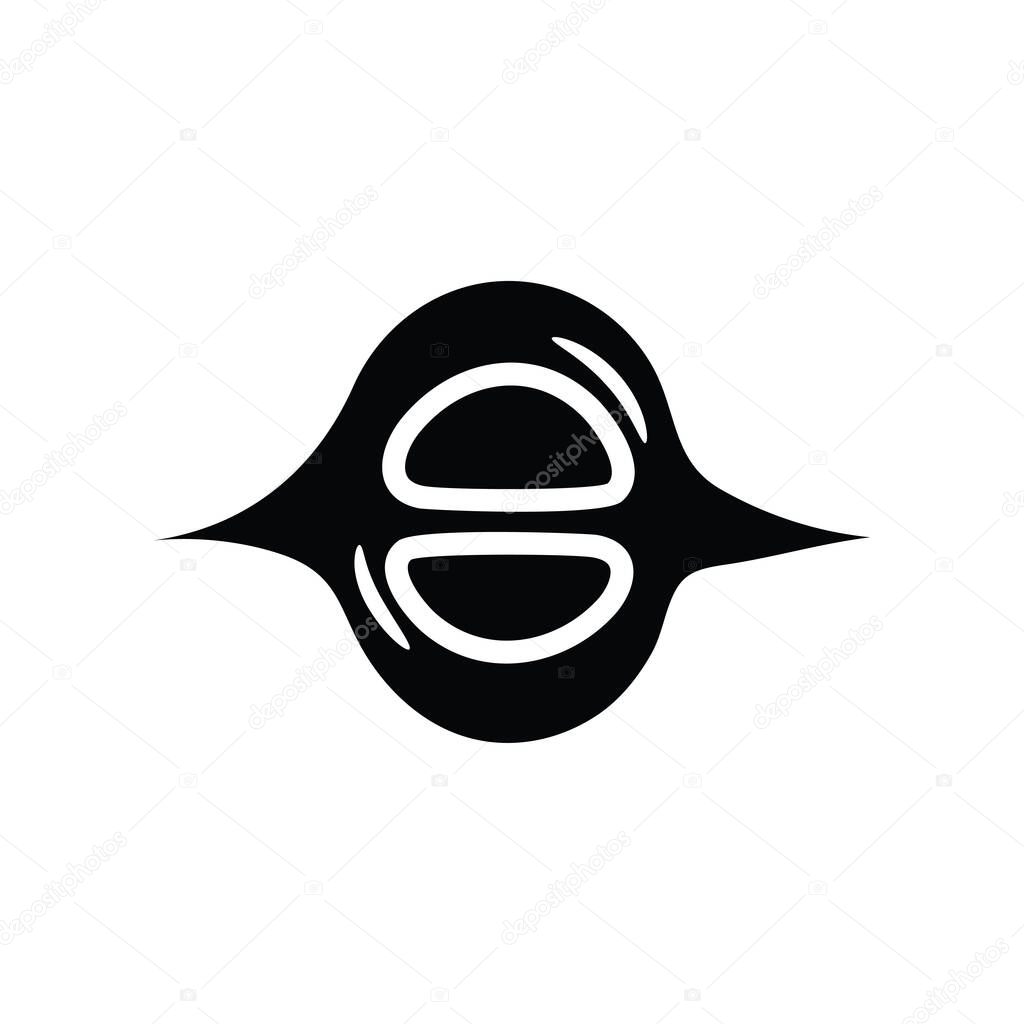 Blackhole Vector solid Icon Ilustración de diseño. Símbolo de espacio ...