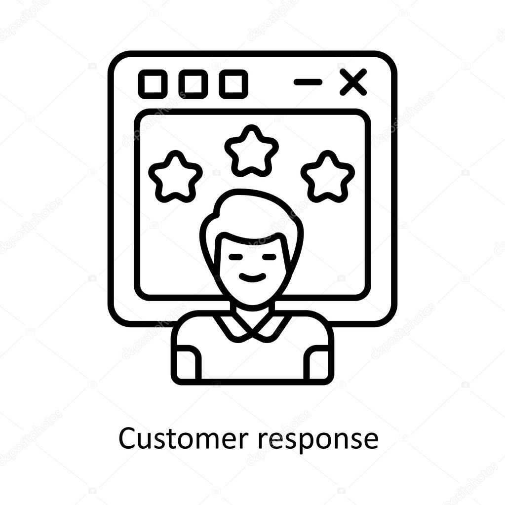 Respuesta del cliente esquema vectorial Icono Diseño ilustración ...