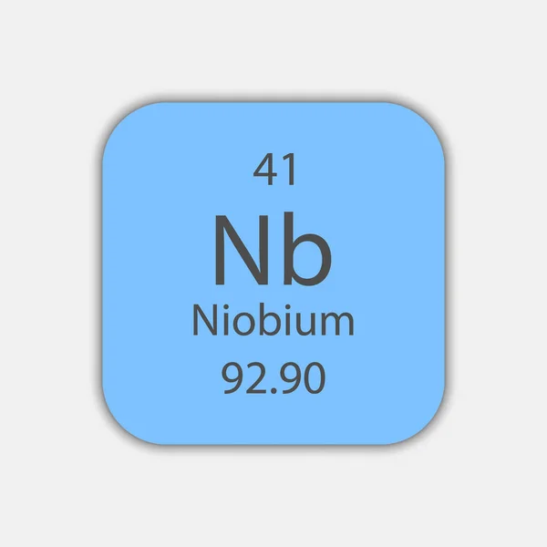 S mbolo de niobio. Elemento qu mico de la tabla peri dica. Ilustraci n vectorial. 2024