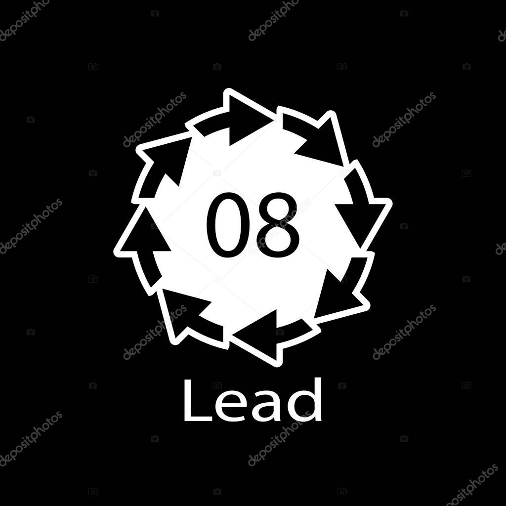 S mbolo de reciclaje de bater a 8 Plomo, c digo de reciclaje de bater a 8 Plomo 2024