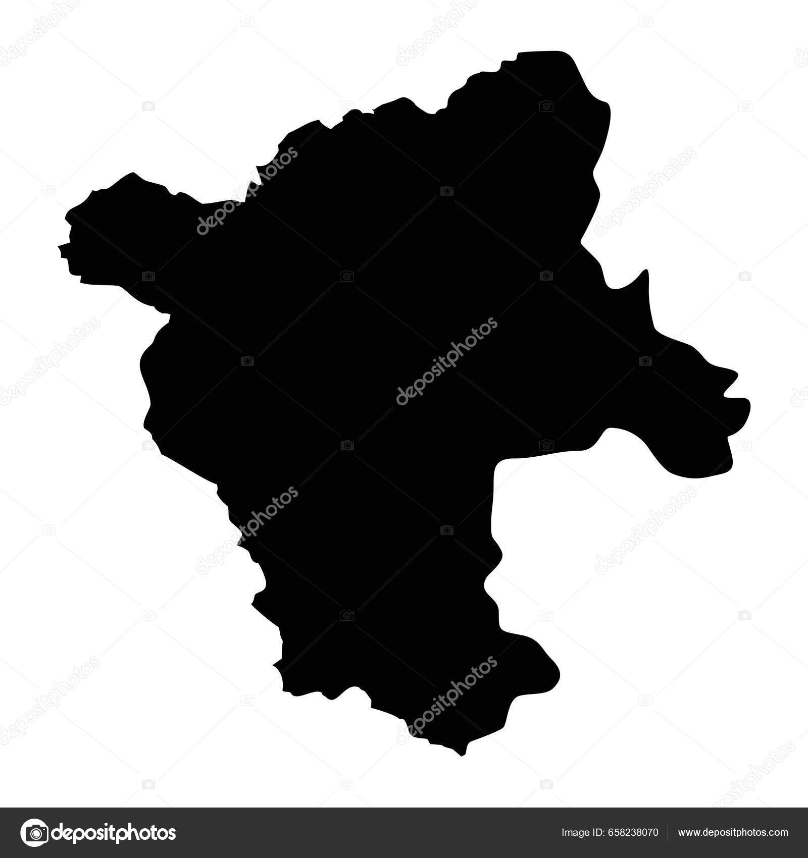 Pec District Map Administrative District Serbia Vector Illustration ...
