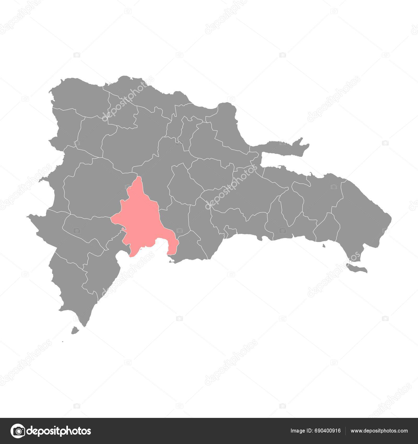 Mapa Azua Provincia División Administrativa República Dominicana ...