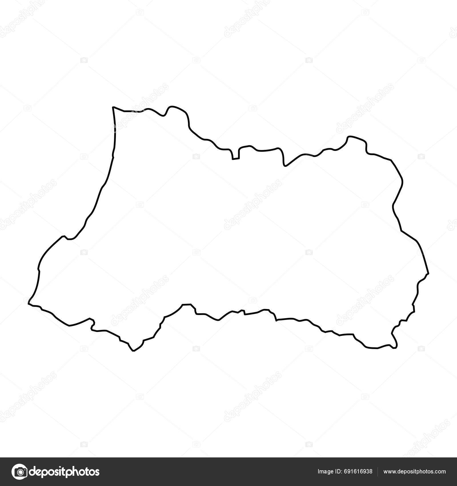 Adjara Region Map Administrative Division Georgia Vector Illustration ...