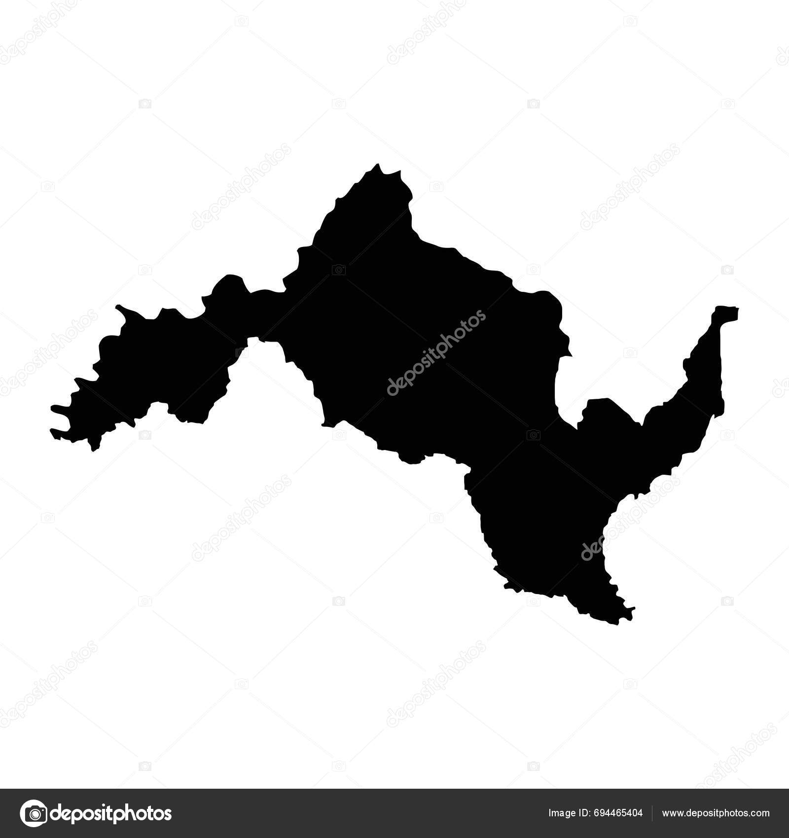 Leribe District Map Administrative Division Lesotho Vector Illustration ...