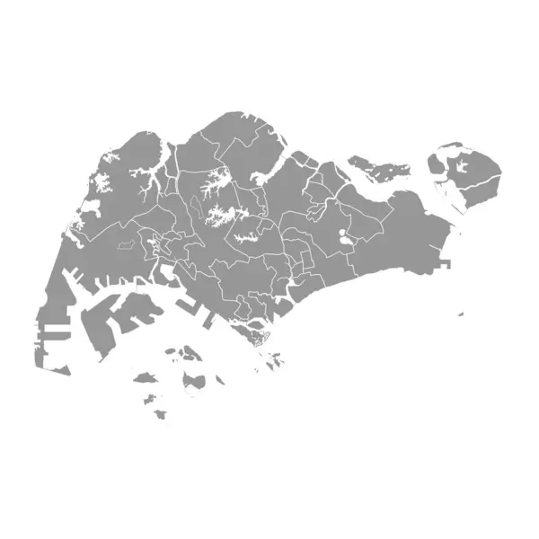 Singapore mapa político图库矢量图片、免版税Singapore mapa político插图|Depositphotos