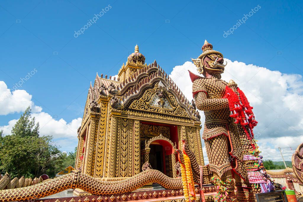 the Wat Khao Kalok at the Village of Khao Kalok and Pranburi near the ...