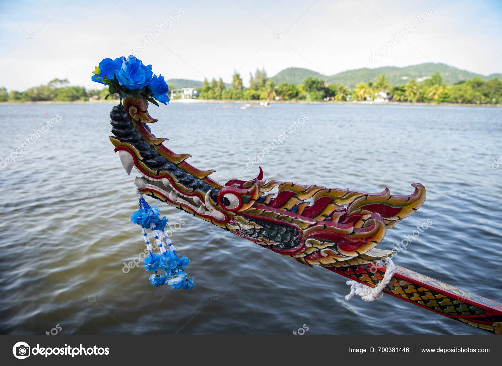 Front Dragonboat Longboat Longboat Race Hua Hin Lake Khao Tao — Stock ...