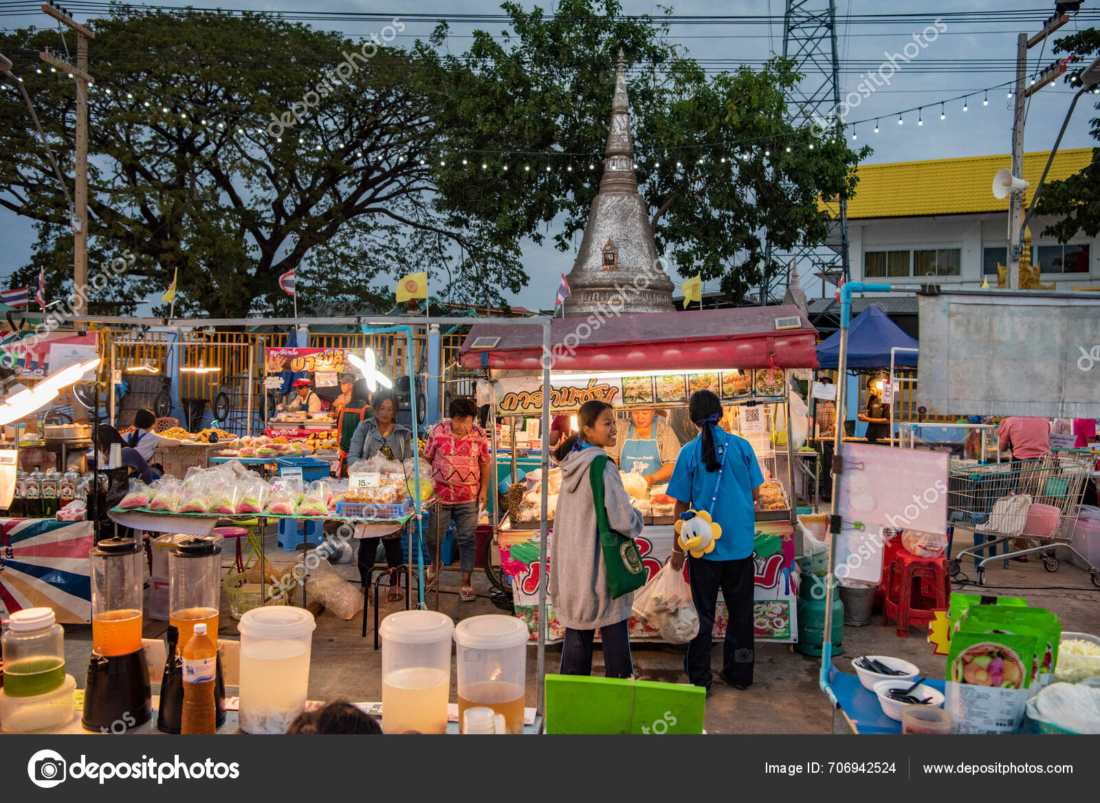 Thailand Ubon Ratchathani November 2023 Street Food Friday Night Market ...