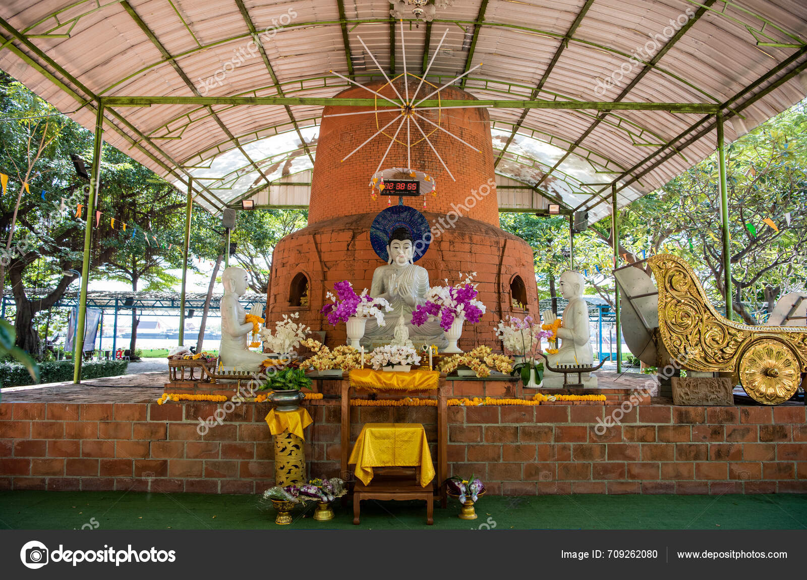 Buddha Wat Chak Daeng Town Phra Pradaeng City Province Samut — Foto de ...