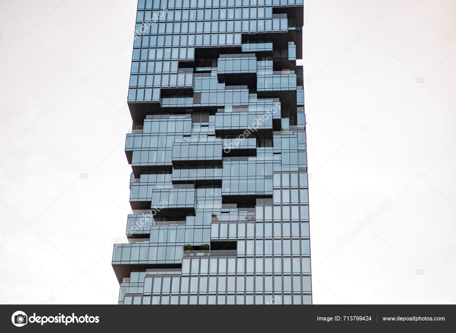 Skytrain High Buildings Silom City Bangkok Thailand Thailand Bangkok ...