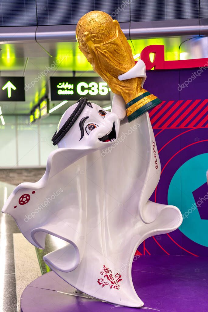 La 'eeb mascota oficial para la Copa Mundial de Qatar 2022 exhibida en ... La 'eeb mascota oficial para la Copa Mundial de Qatar 2022 exhibida en ...