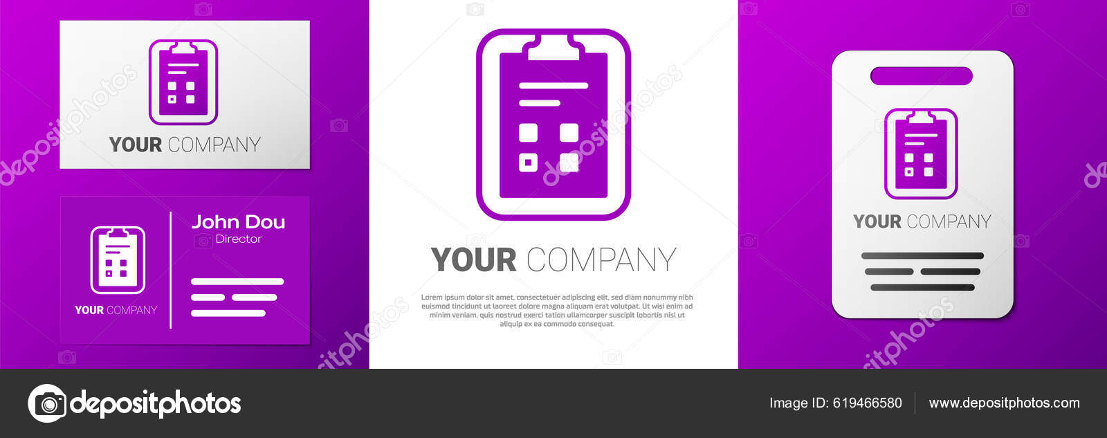 Logotype Exam Sheet Check Mark Icon Isolated White Background Test ...