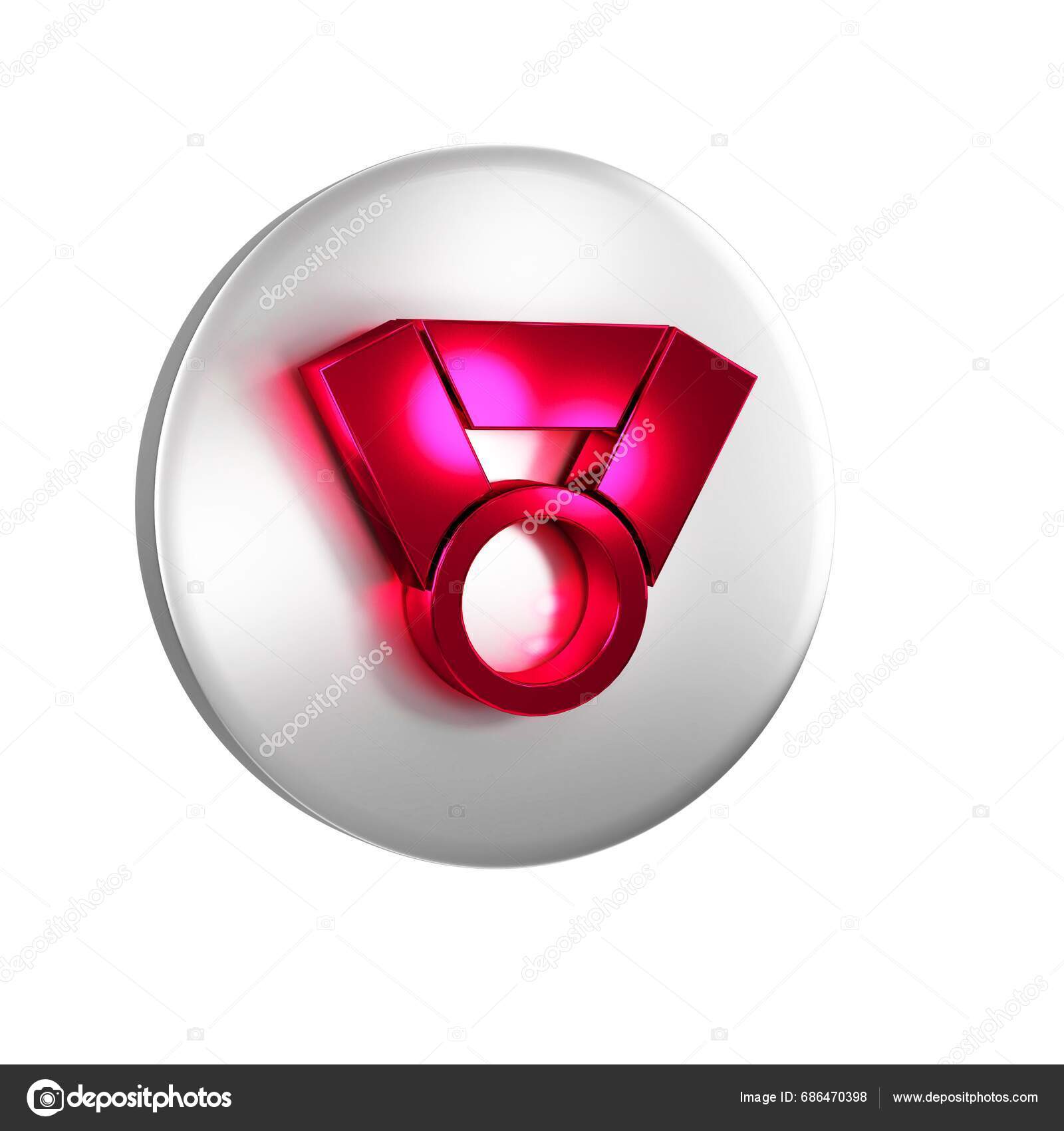 Red Medal Icon Isolated Transparent Background Winner Achievement Sign ...