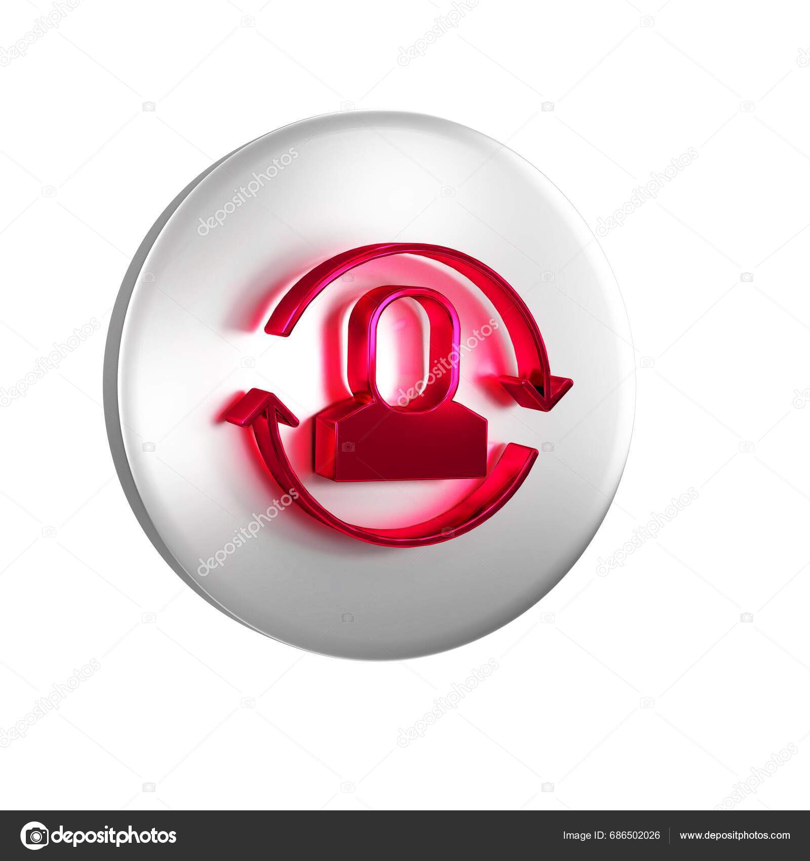 Red Exchange Work Icon Isolated Transparent Background Information ...