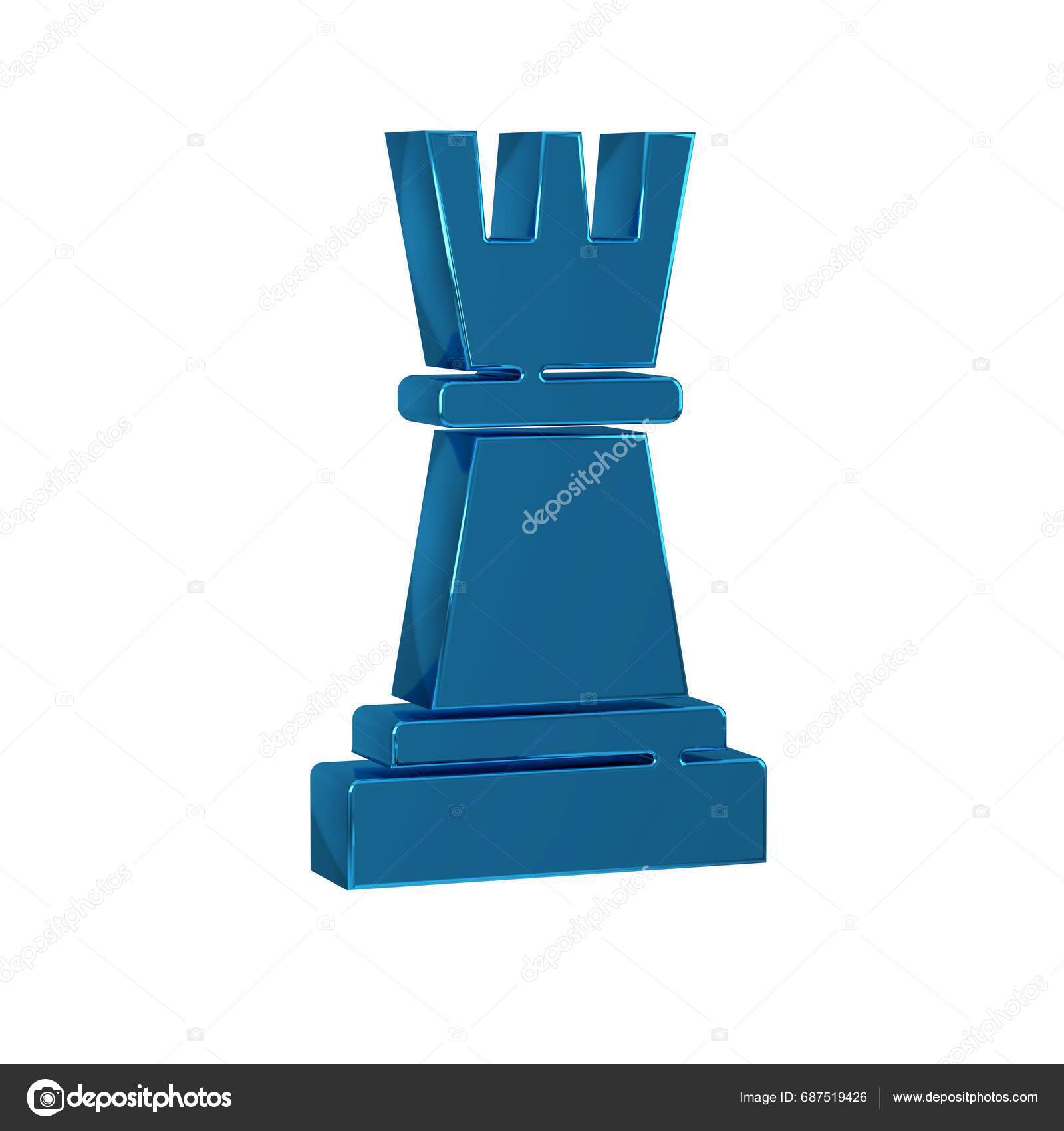 Blue Chess Icon Isolated Transparent Background Business Strategy Game ...