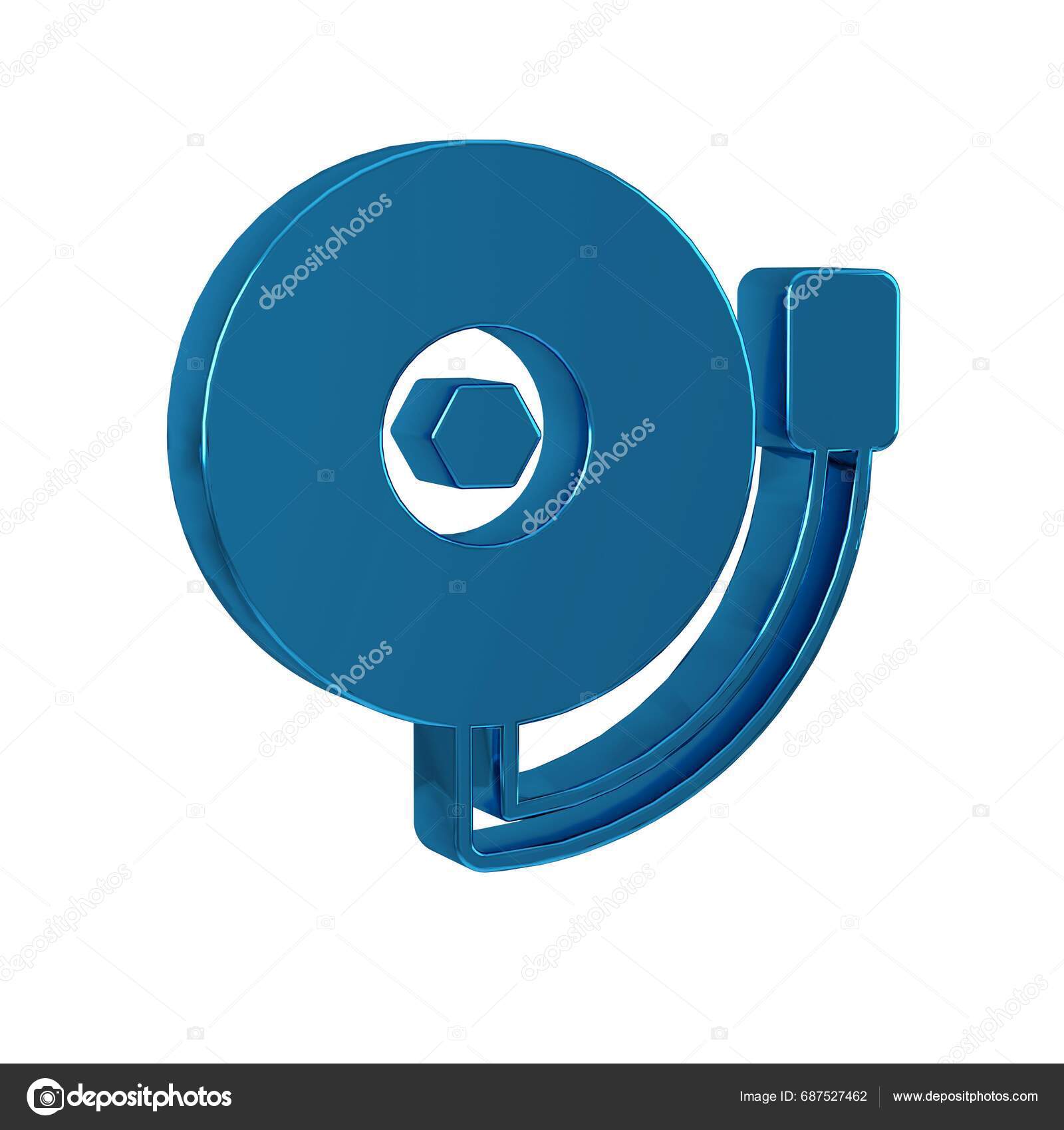 Blue Ringing Alarm Bell Icon Isolated Transparent Background Fire Alarm ...